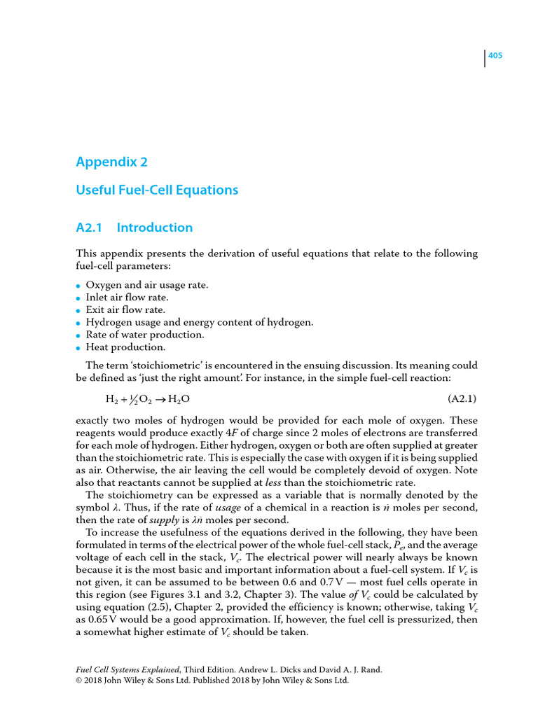 Fuel Cell Systems Explained - 2018 - Dicks - Appendix 2 Useful Fuel ...