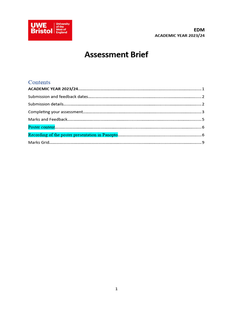 BRIEF POSTER CWB (23jan) PMM | PDF | Computer File | Turnitin