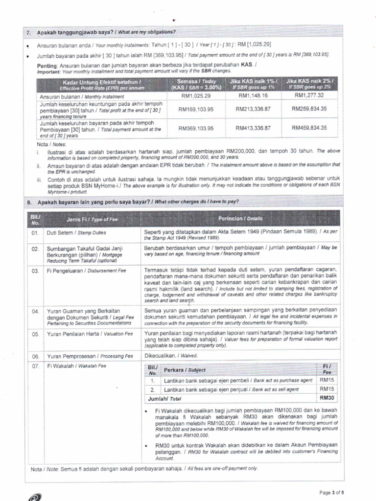 Borang Permohonan Pinjaman BSN | PDF