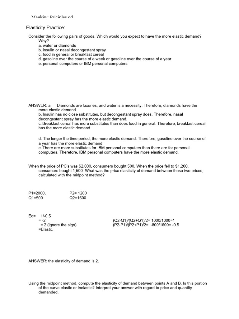 Elasticity Math | PDF | Demand | Elasticity (Economics)