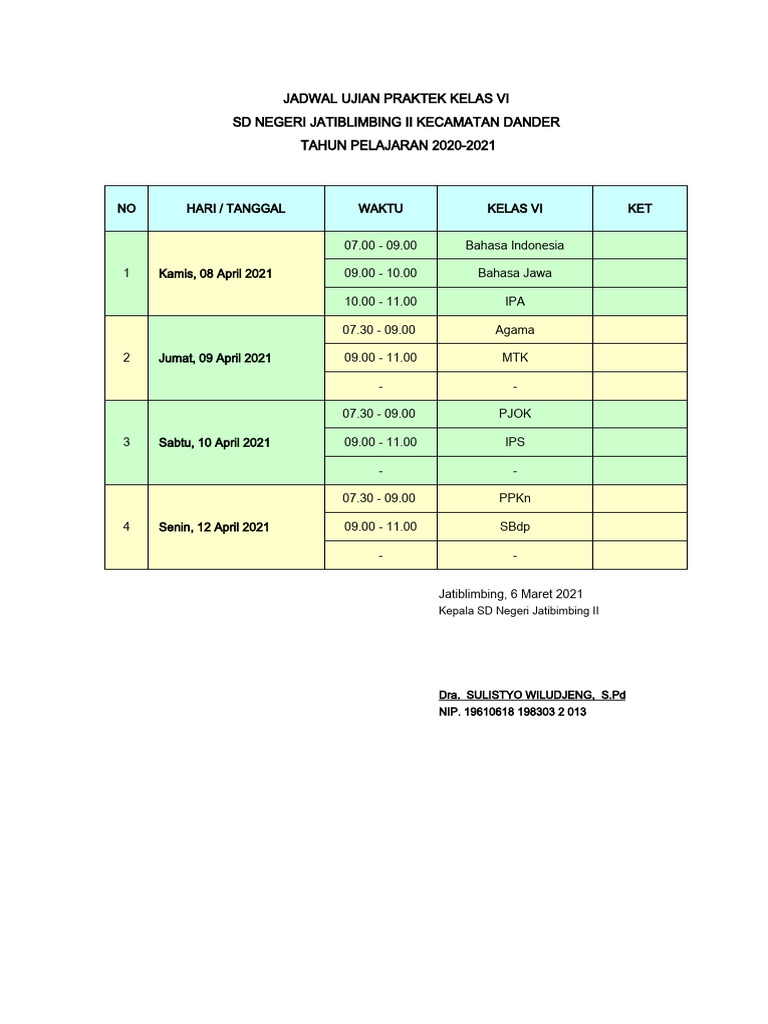 JADWAL PTS 2022-2023 | PDF