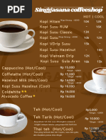 Bagi Kopi Menu | PDF