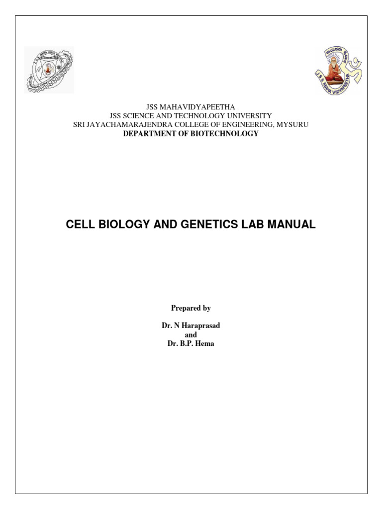Cell Biology & Genetics Lab Manual | PDF | Microscope | Angular Resolution