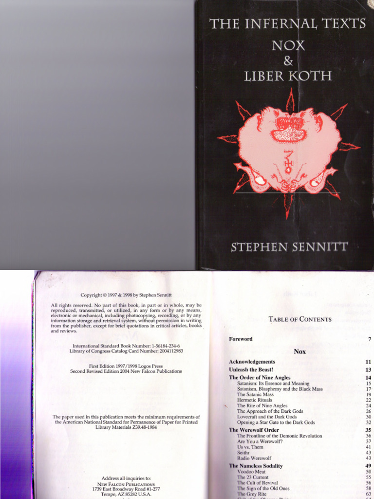 Stephen Sennitt - The Infernal Texts - Nox & Liber Koth | PDF
