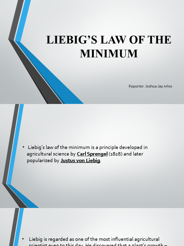 Liebigs Law of the Minimum | PDF