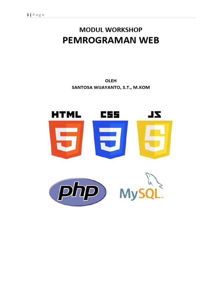 Workshop Pemrograman Web | PDF