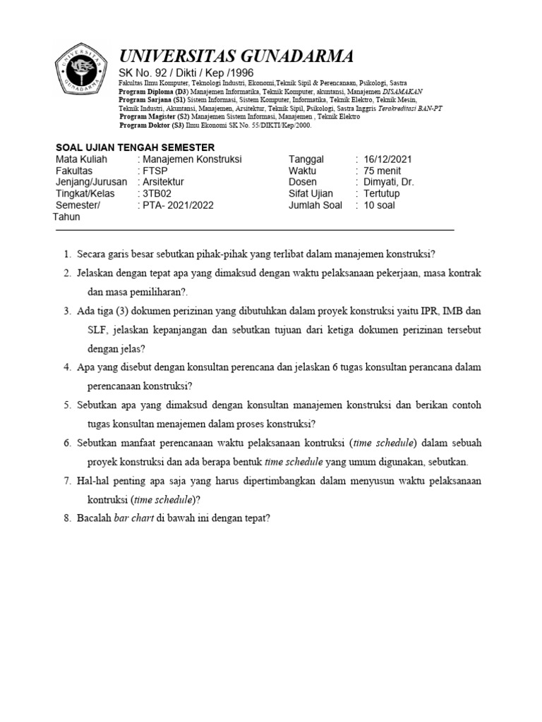 2021 Uts MK 3TB02 | PDF