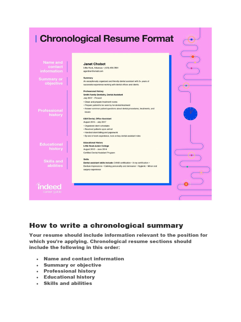 Chronological Resume Writing Guide | PDF | Résumé