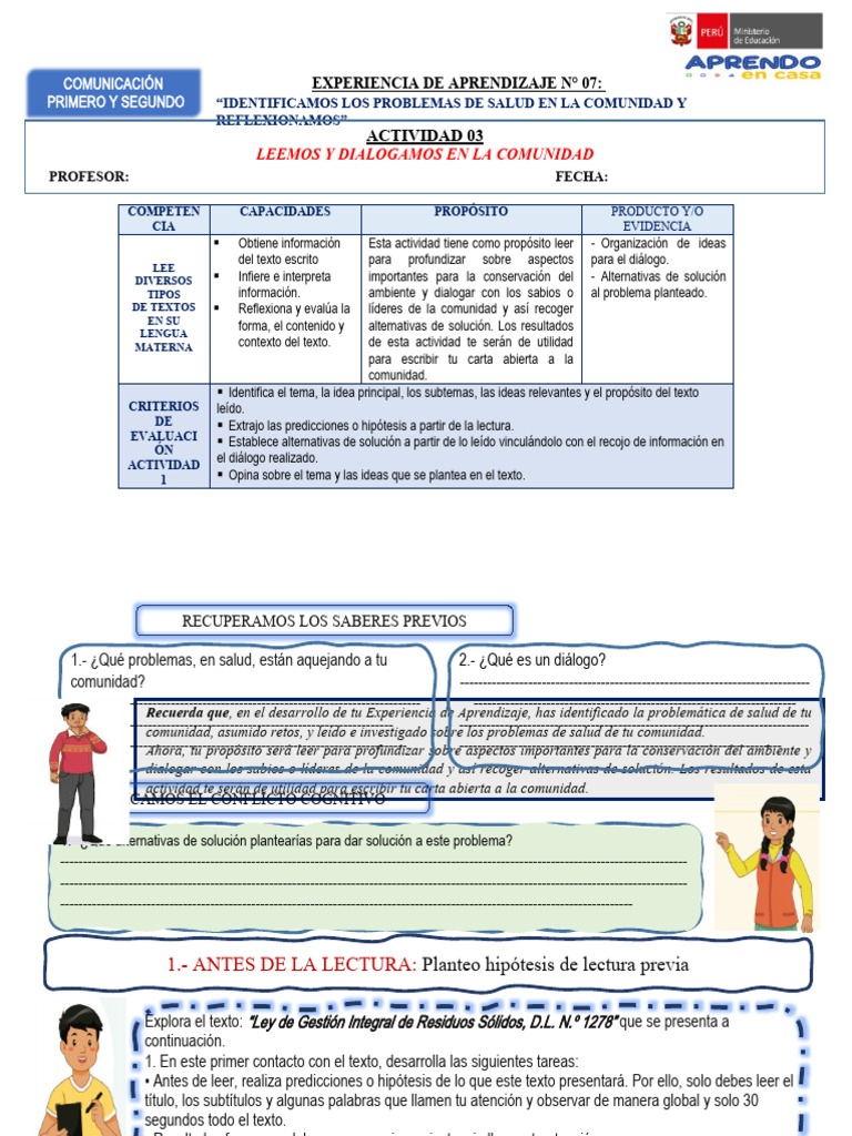 Vi Exp. 7 Act. 3 Comunicación | PDF | Residuos