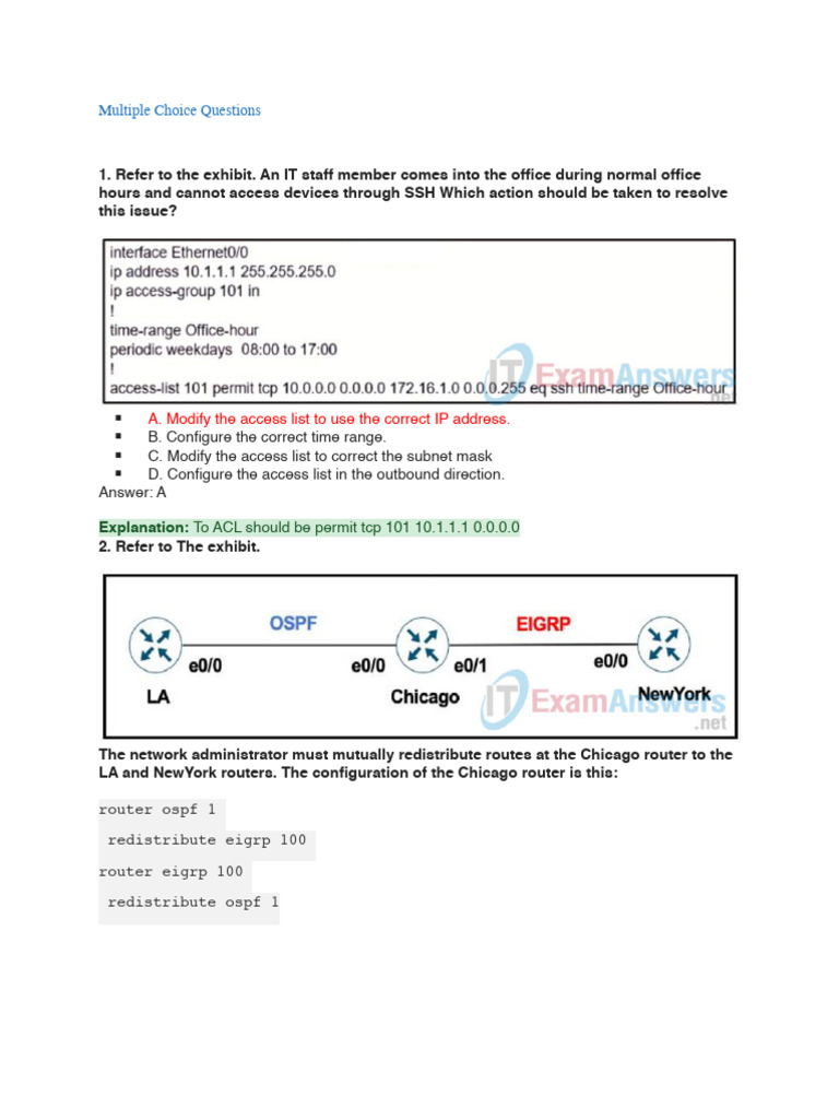 CCNP ENARSI v4.0 (5 Nov 2021) | PDF | Router (Computing) | Routing