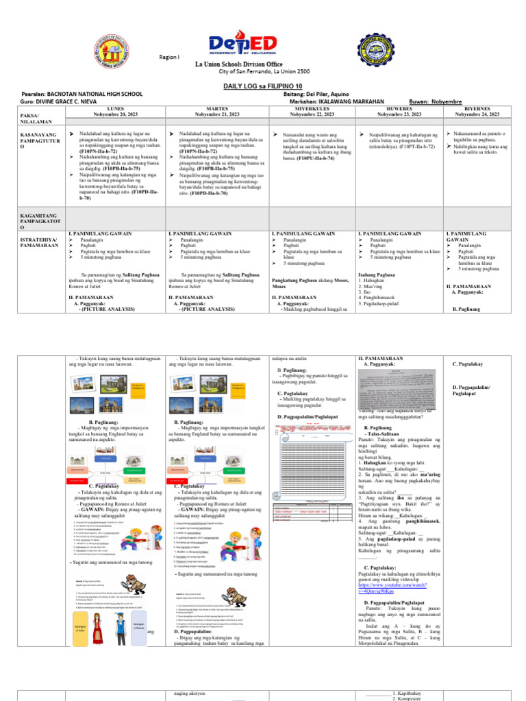 Dll. 10 Nob 20 - 24 2023 | PDF