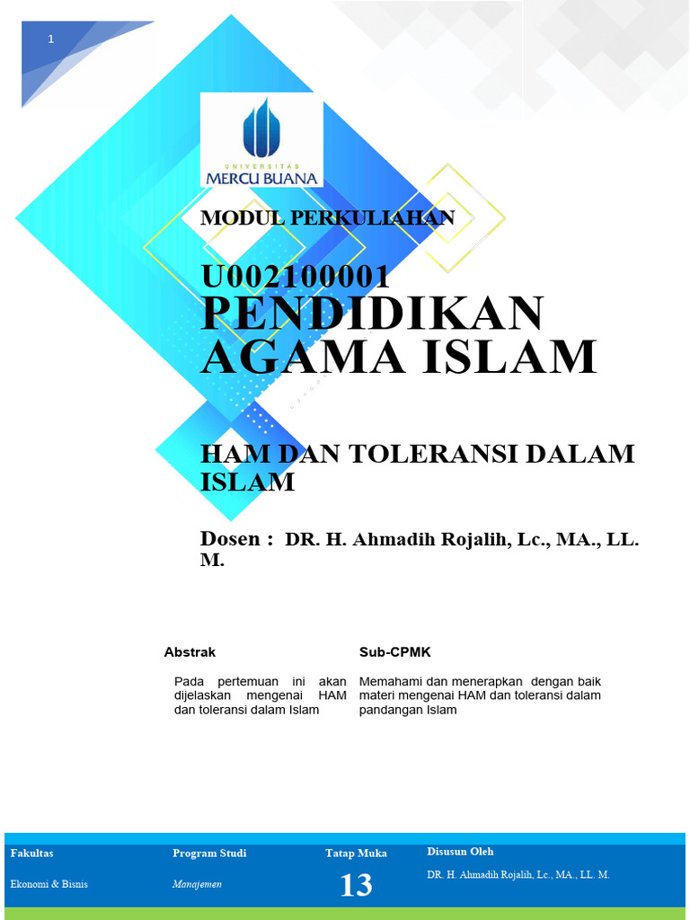HAM dan Toleransi dalam Islam | PDF