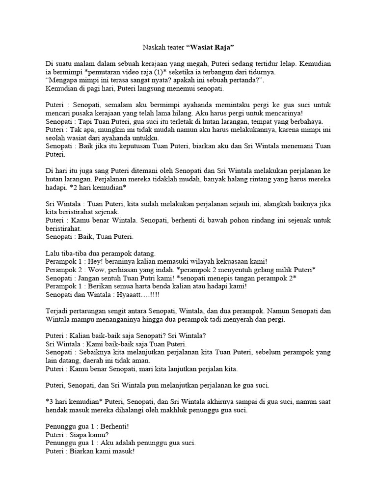 Naskah Teater Pelepasan A8 | PDF