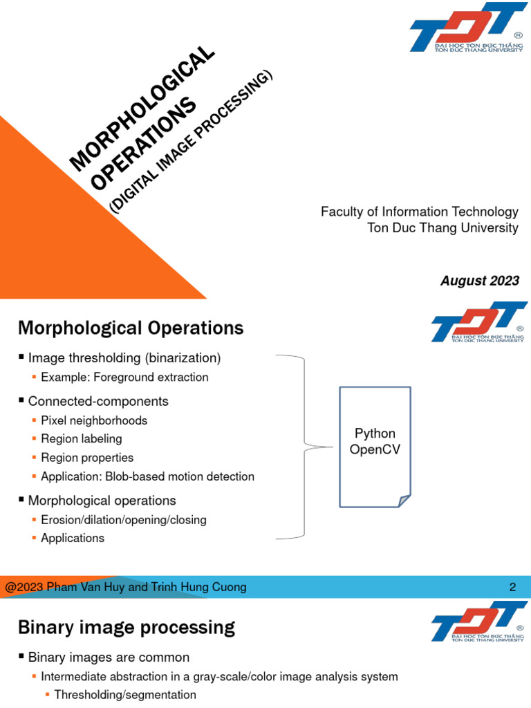 Dip - 03 - 04 Morphology | PDF | Computer Graphics | Image Processing