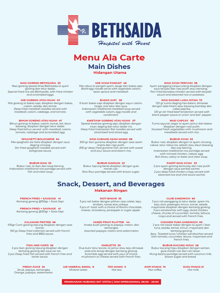 Menu Ala Carte - Journal Menu | PDF | Indonesian Cuisine | Foods