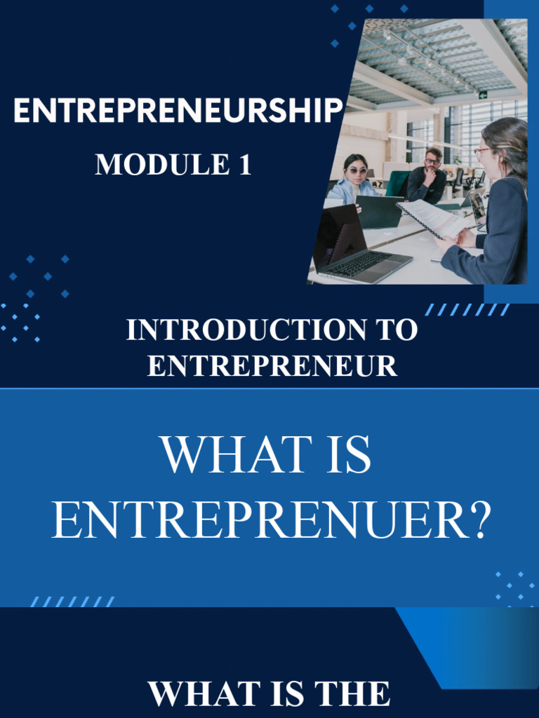 Entrep Module 1 - Week 1 and 2 | PDF | Entrepreneurship | Social Psychology