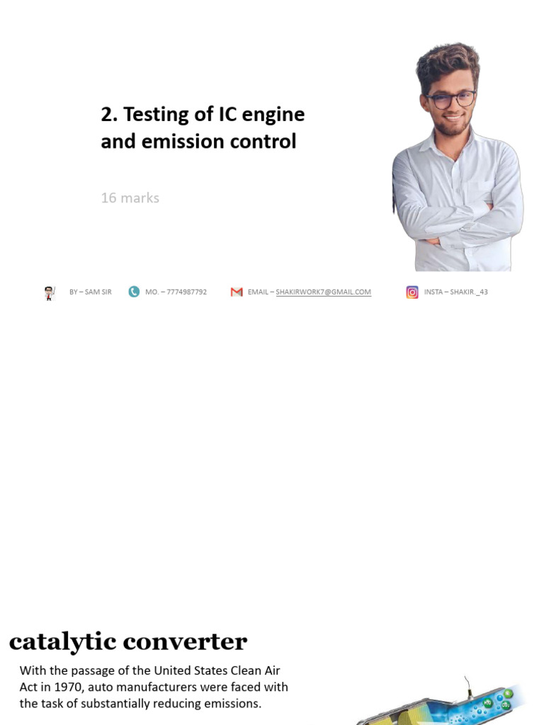 Testing of Ic Engine and Emission Control | PDF | Exhaust Gas