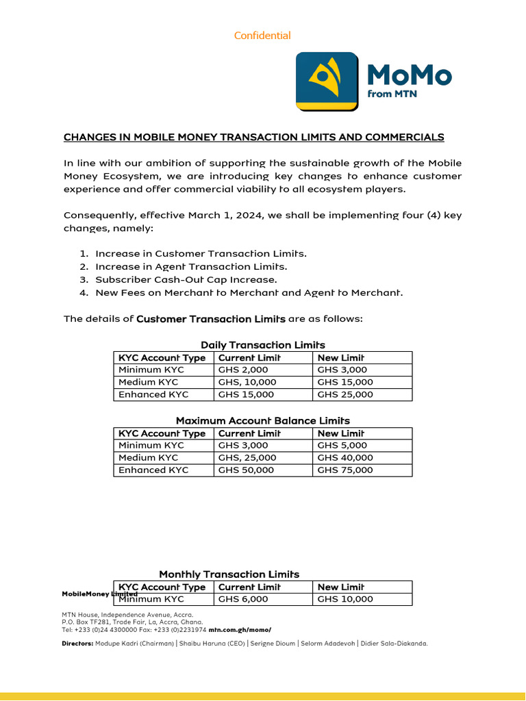 MML Wallet Cap Transaction Limits and Cash Out - Website - V2 | Download Free PDF | Service ...