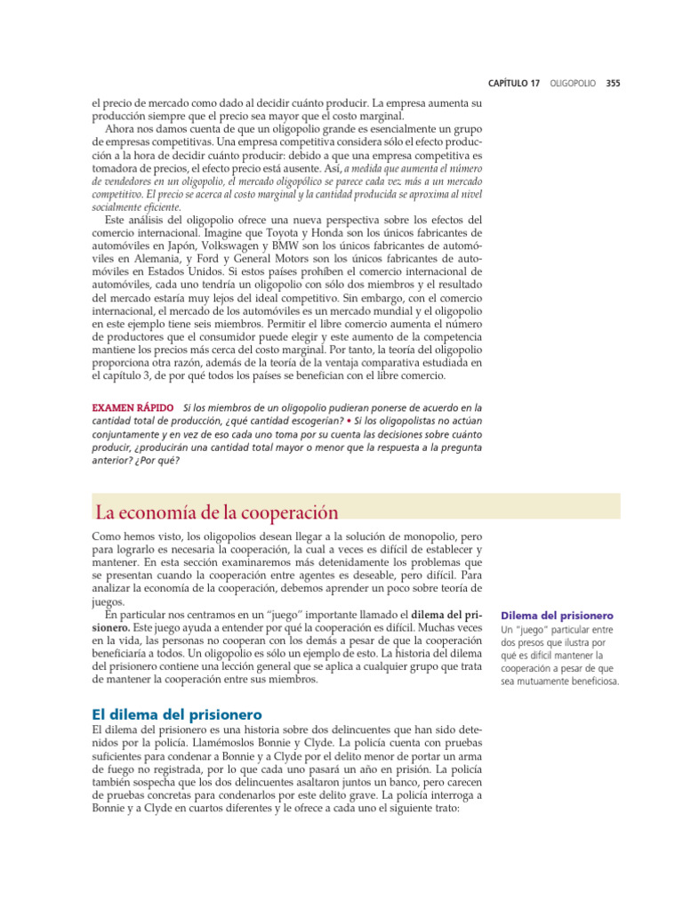 Oligopolio y el Dilema del Prisionero | PDF | OPEP | Oligopolio
