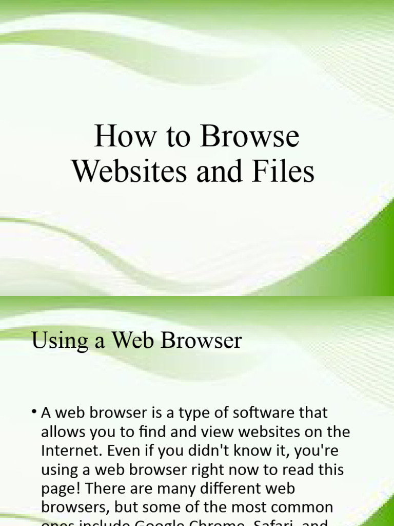 How to Browse the Internet Effectively | PDF | Hyperlink | World Wide Web