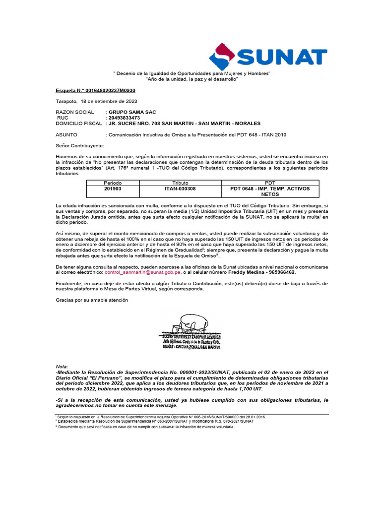 Notificacion Itan 03 2019 | PDF Notificacion Itan 03 2019 | PDF