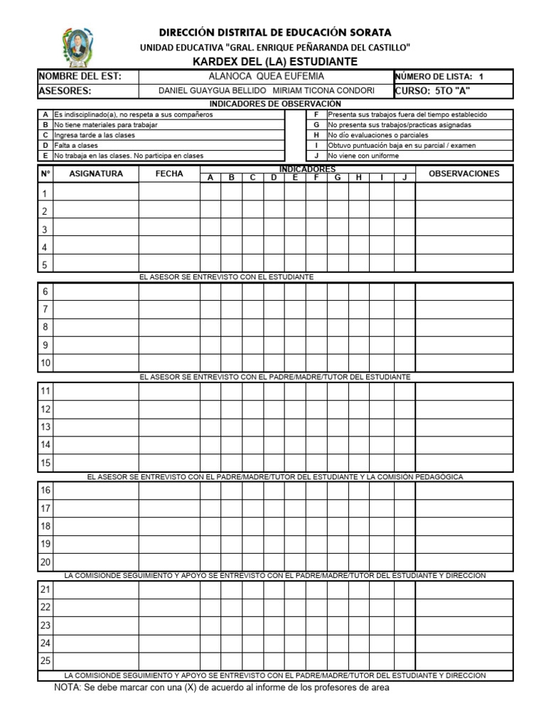 Hoja de Kardex 2024 | PDF