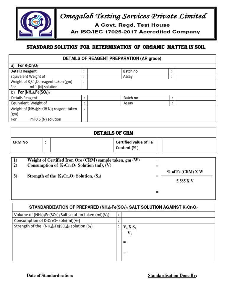 Organic Matter Testing in Soil | PDF