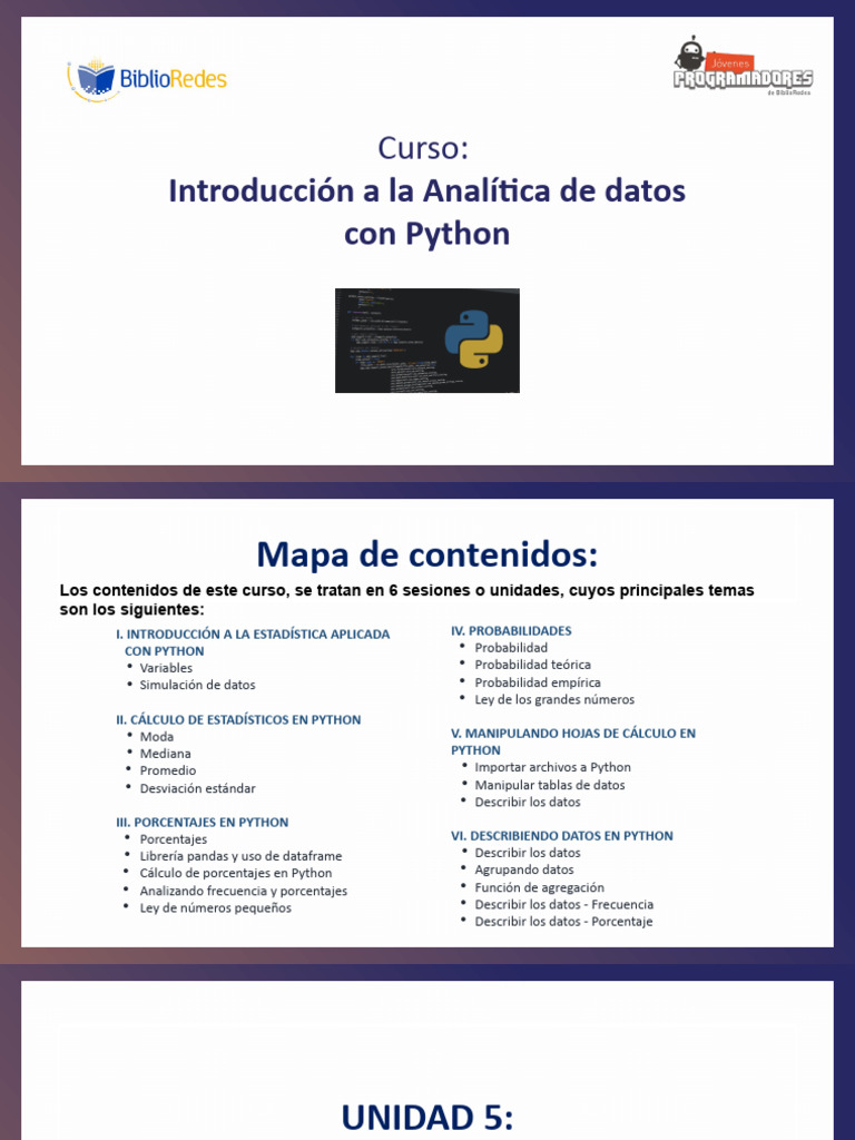 Analítica de Datos con Python: Curso Introductorio | PDF | Archivo de computadora | Python ...