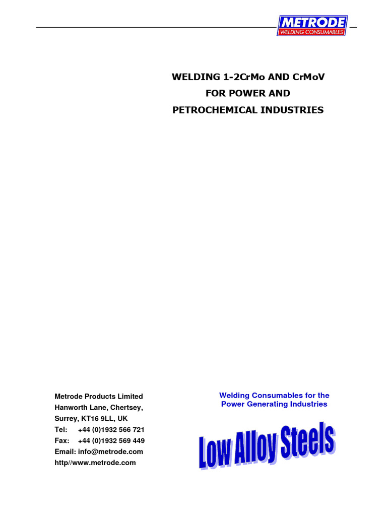 1 2CrMo and CrMoV Profile Rev1 | PDF | Welding | Construction