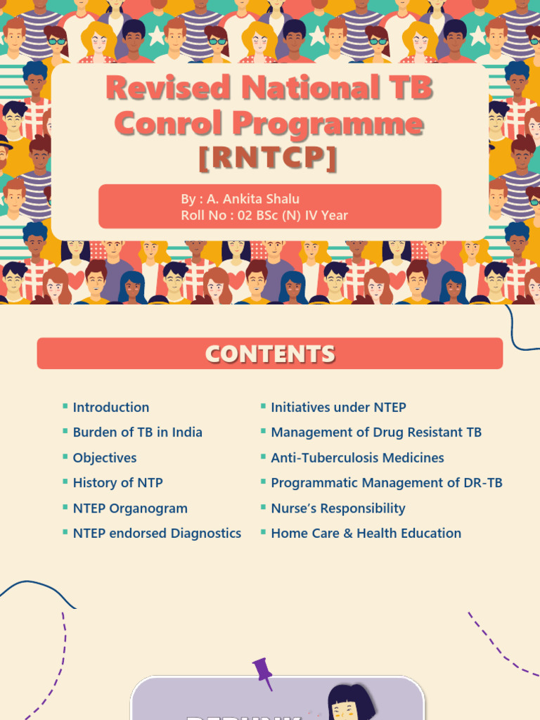 NTEP or RNTCP (Community Health Nursing) | PDF | Tuberculosis | Medical Specialties