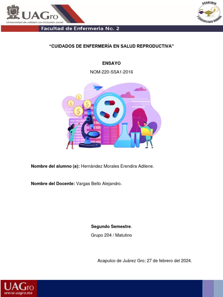 Ensayo NOM 220 SSA1 2016 | PDF | Medicamentos con receta ...