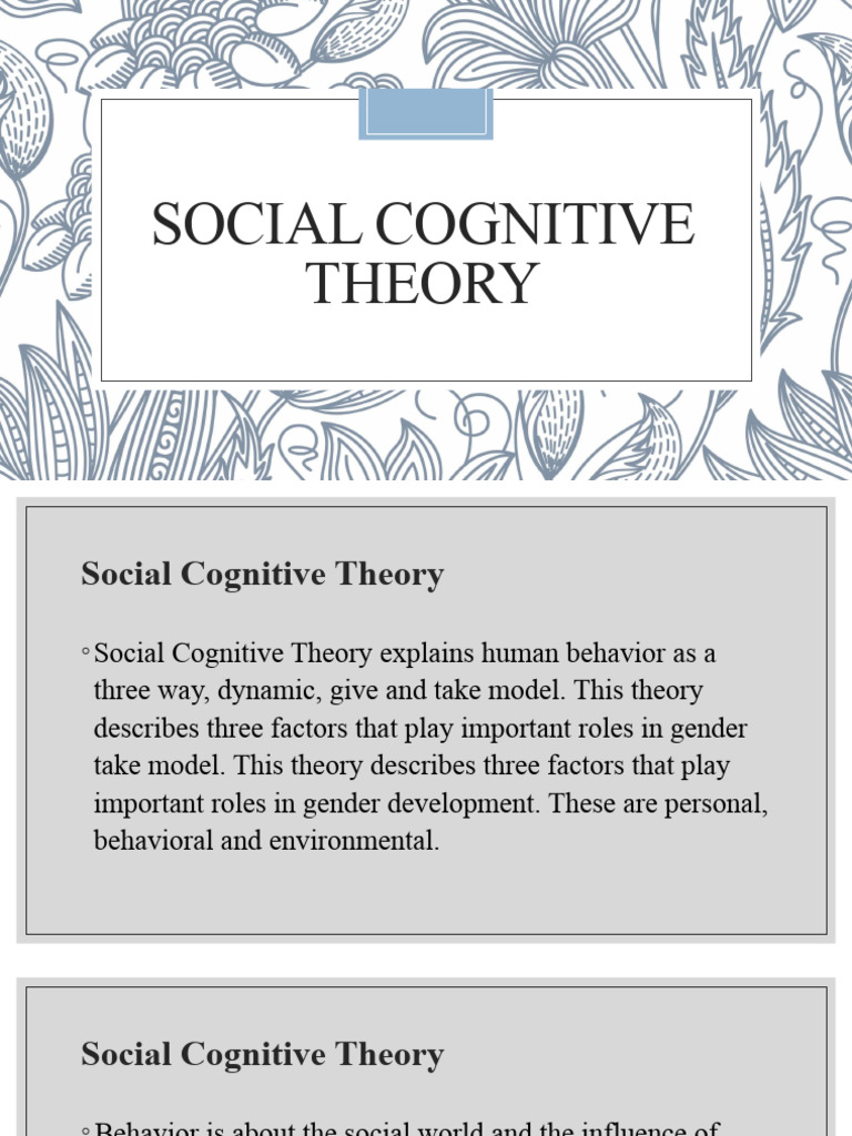 Social Cognitive Theory | PDF | Sociology | Society