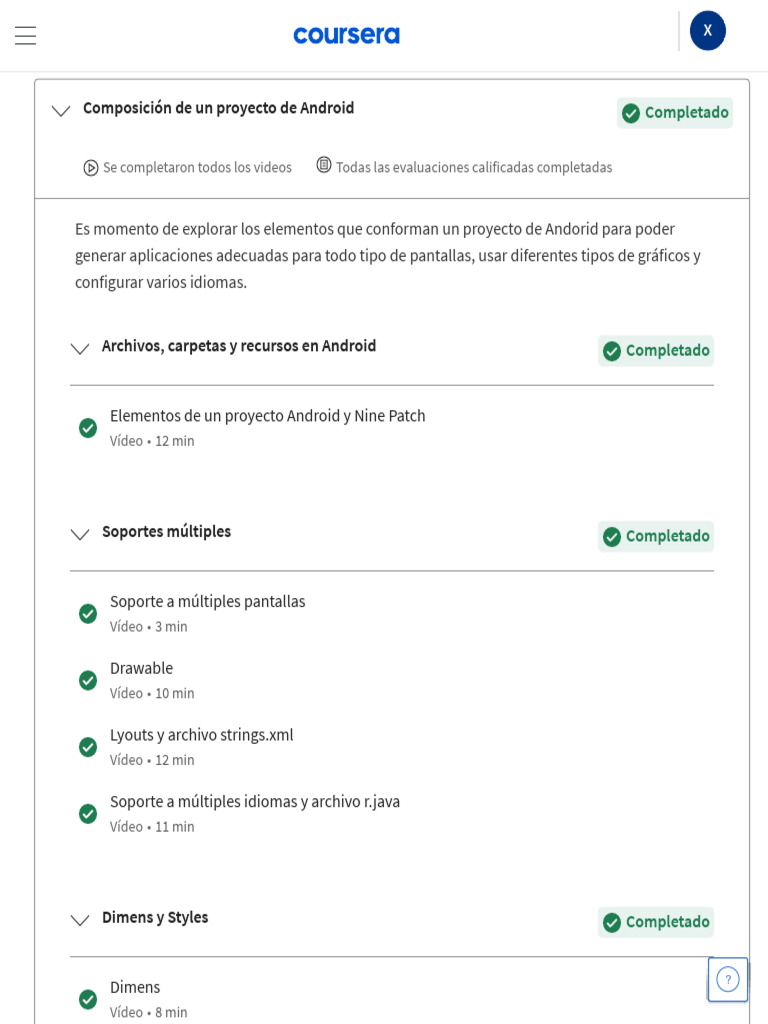 Fundamentos de Android - Composición de Un Proyecto de Android - Semana 3 Coursera | PDF