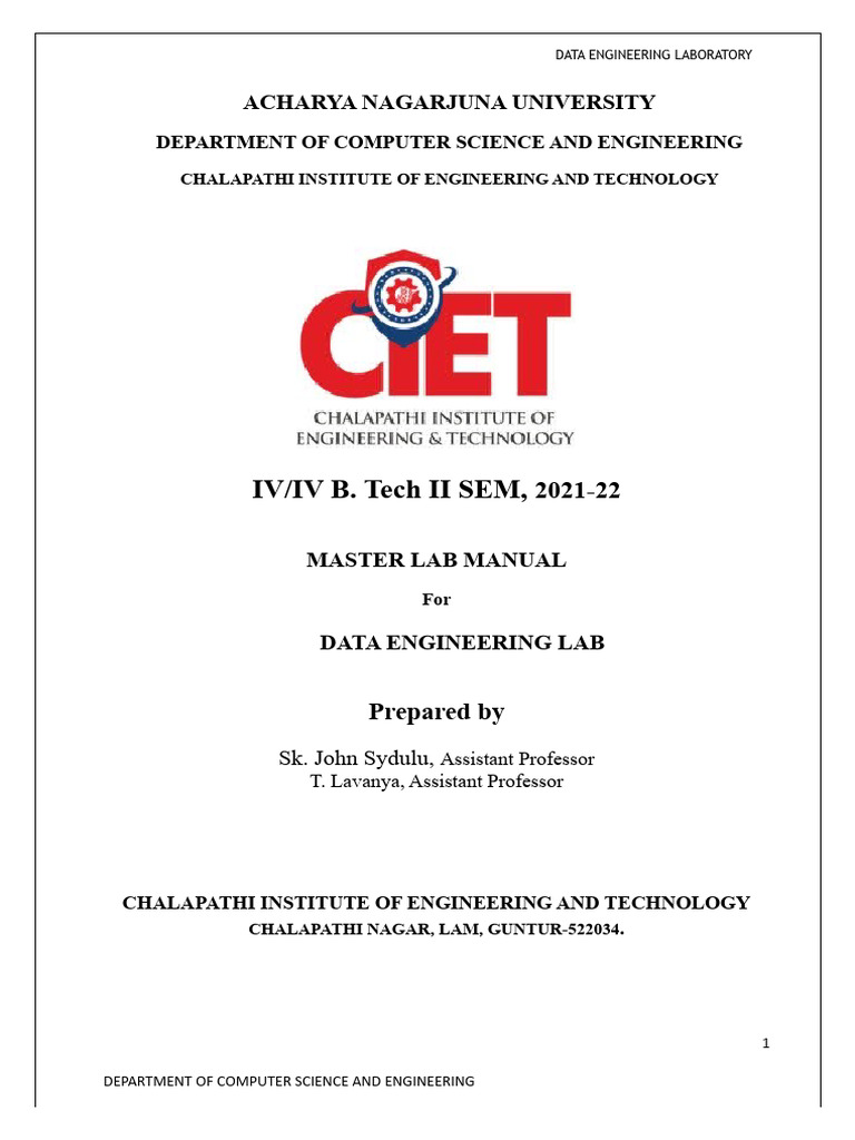 Data Engineering Lab | PDF | Data Warehouse | Conceptual Model Data Engineering Lab | PDF | Data Warehouse | Conceptual Model
