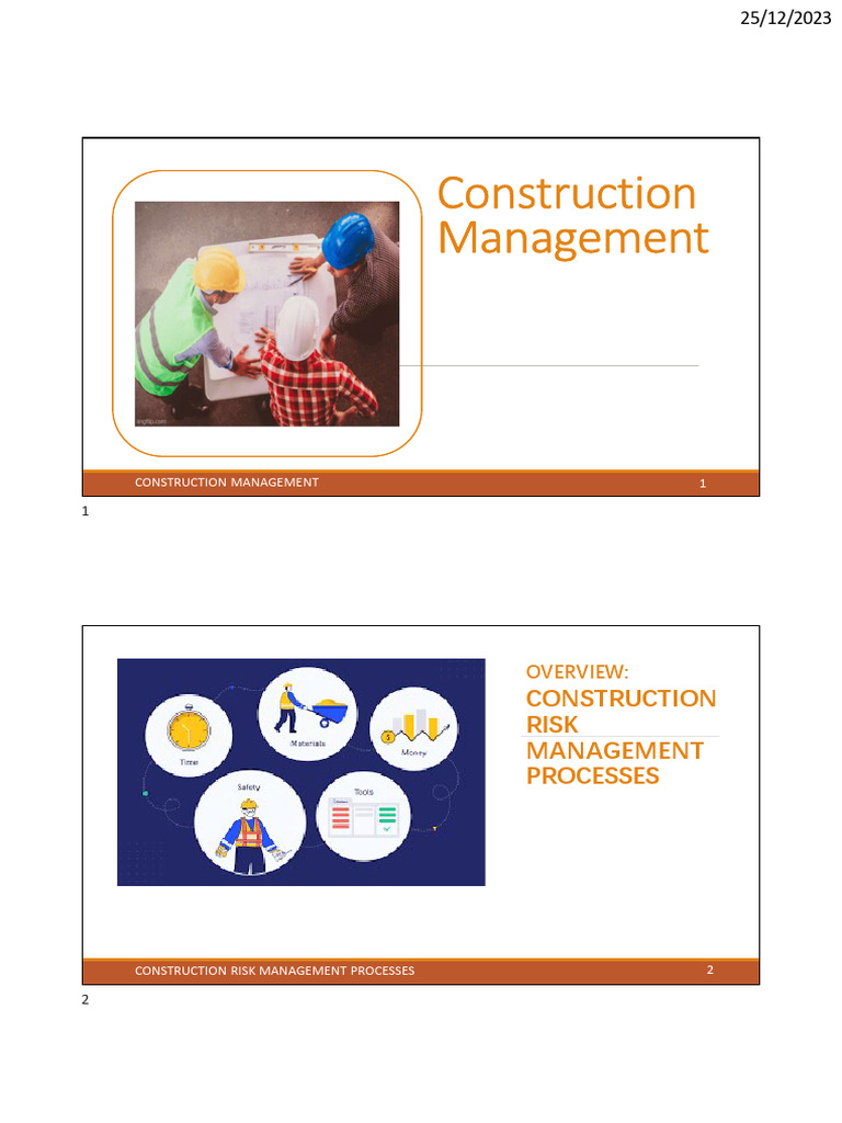 Construction Risk Management | PDF | Risk Management | Risk