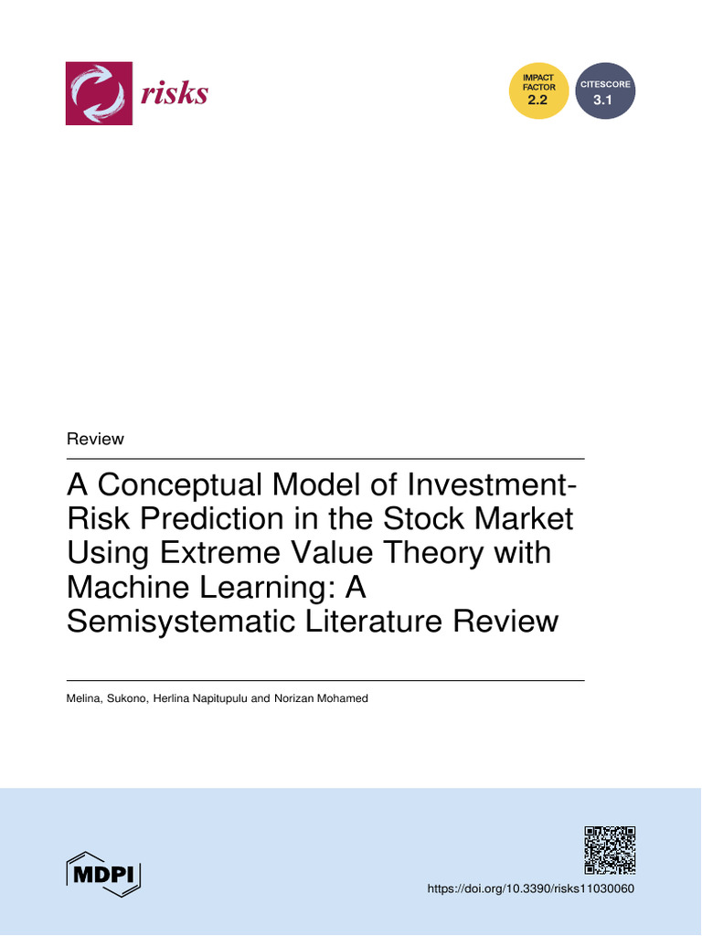 A Conceptual Model of Investment-Risk Prediction in The Stock Market Using EVT Eith Machine ...
