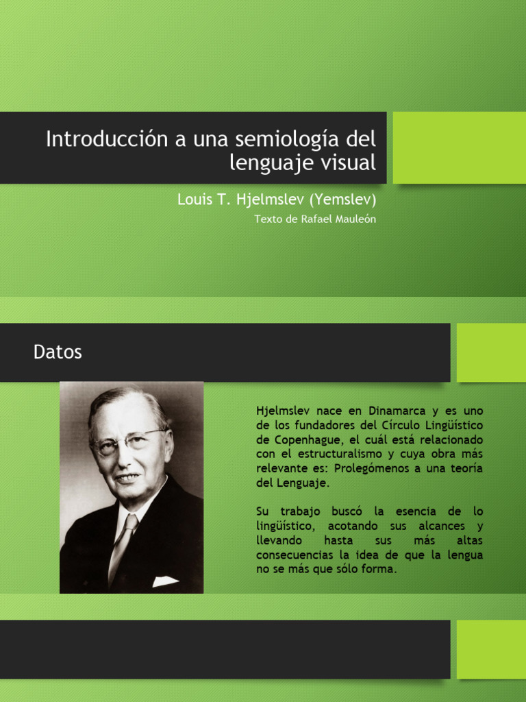 Presentación Hjelmslev | PDF | Lingüística | Semiótica