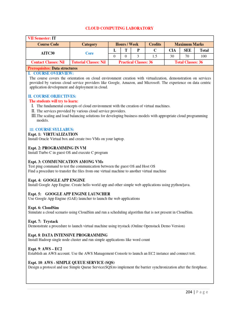 CLOUD COMPUTING LAB EXPERIMENTS | PDF | Cloud Computing | Virtual Machine