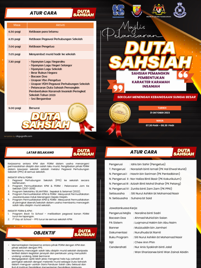 Buku Program Duta Sahsiah | PDF