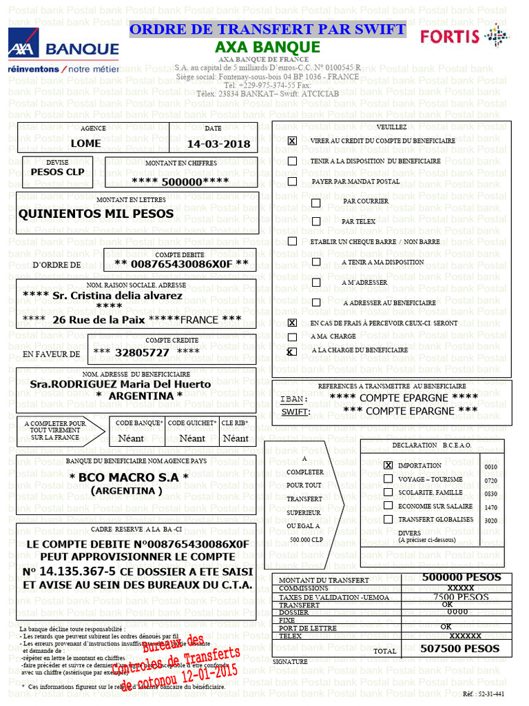 ACTIVACION DE FONDOS Banque AXA | PDF