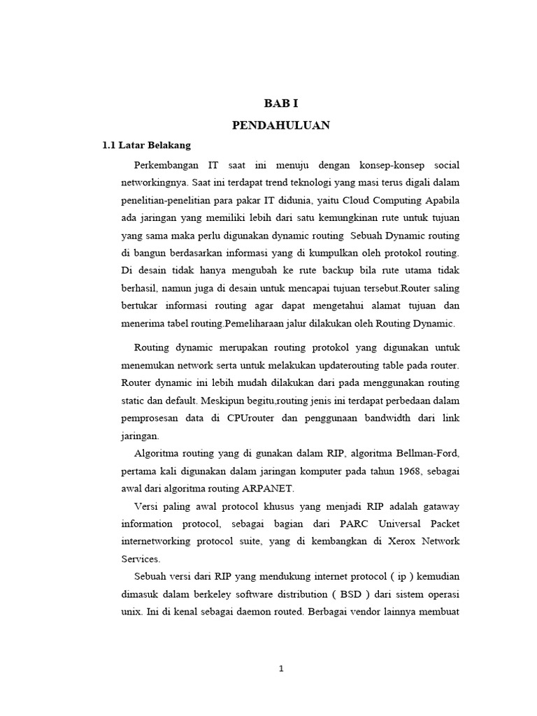 Dynamic Routing Menggunakan Protocol Ospf Dan Rip | PDF