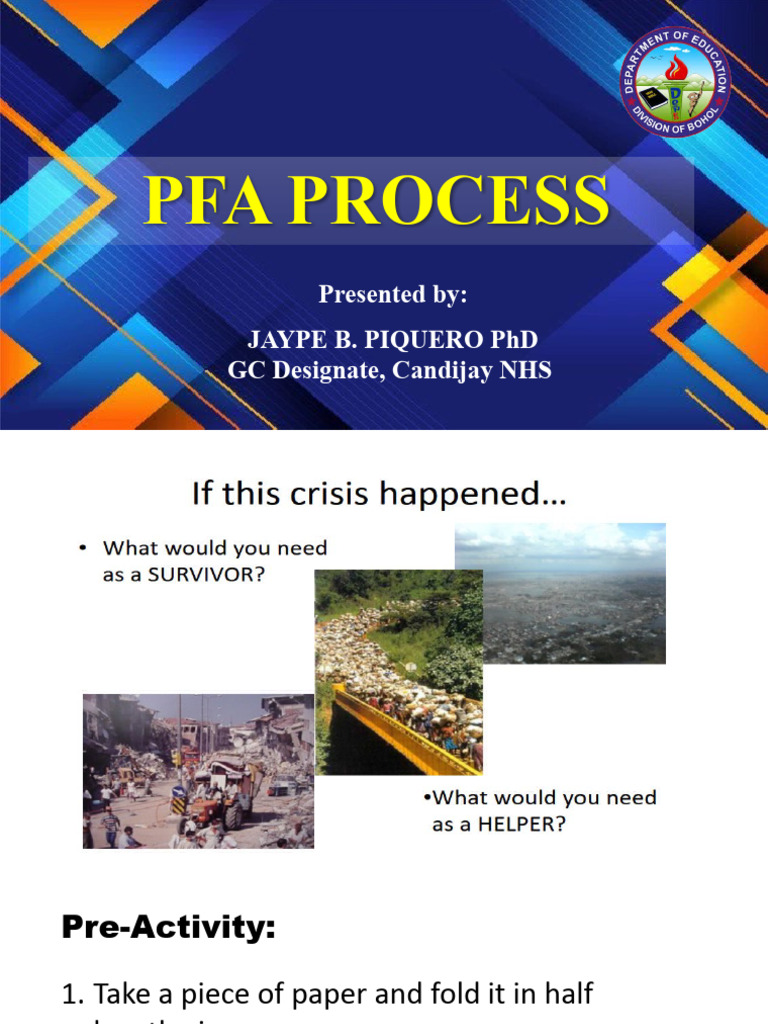 pfa process | PDF | Violence | Caregiver