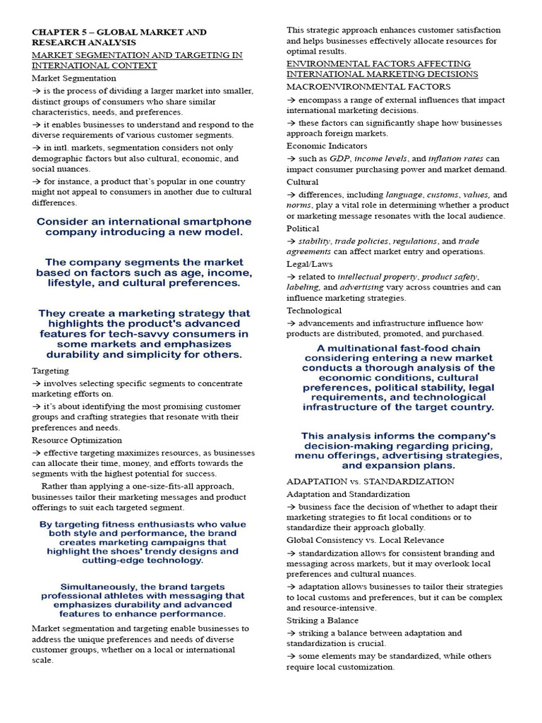 Chapter 5 - Global Market and Research Analysis: Norms, Play A Vital ...