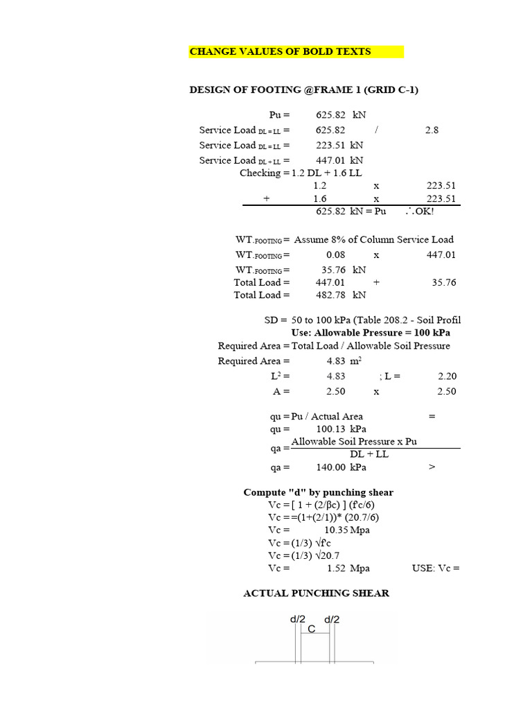 4 Footing Calipdan Griar | PDF | Pressure | Quantity