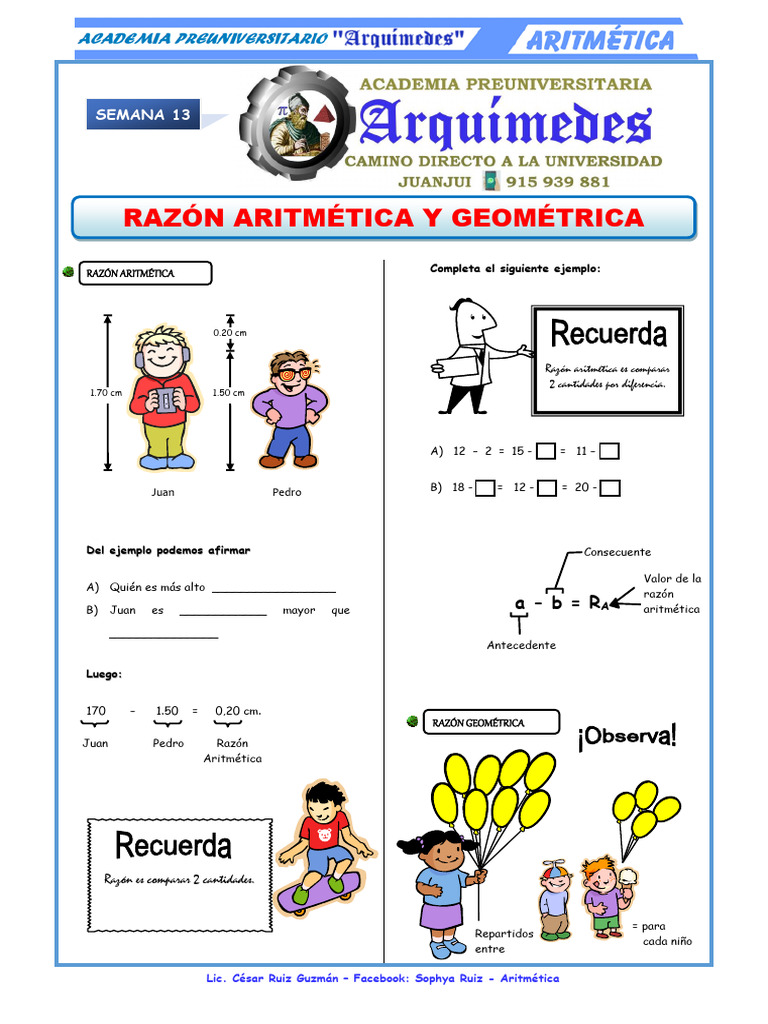 Problemas De Razones Para Tercero De Secundaria Pdf Proporción