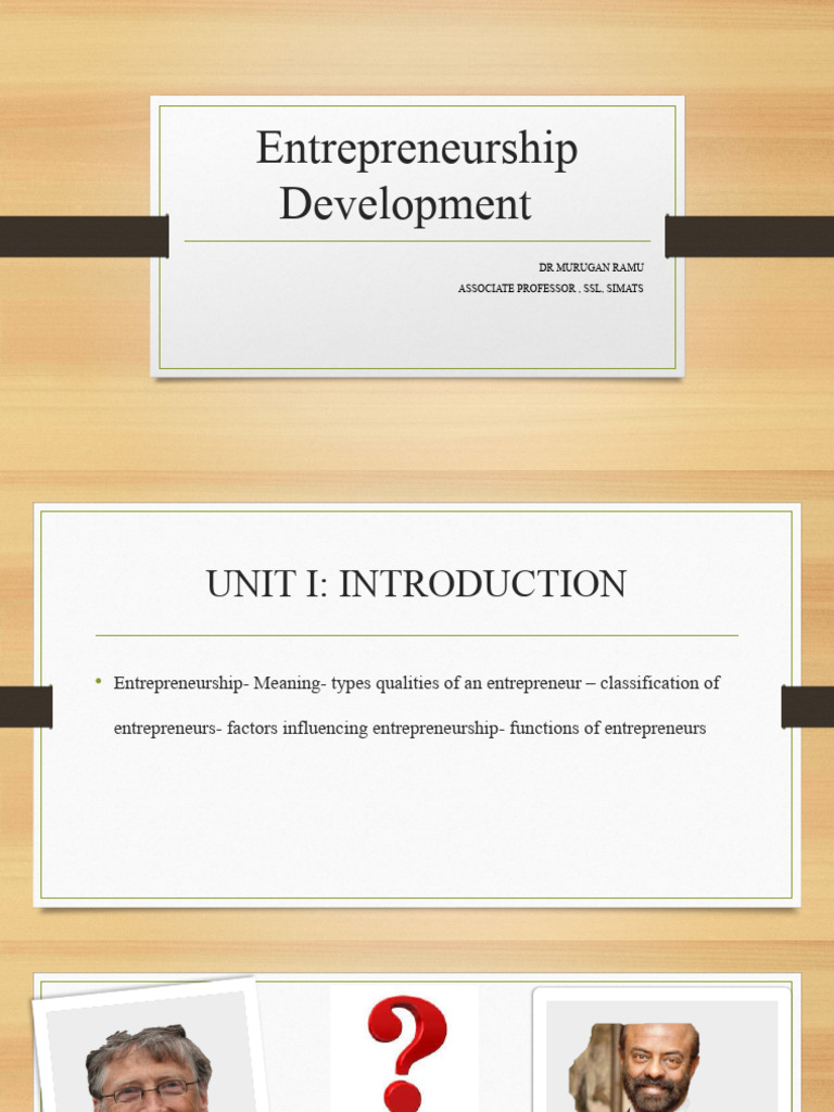 Entrepreneurship Development | PDF | Entrepreneurship | Business