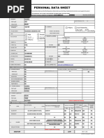 PERSONAL DATA SHEET PDS Editable | PDF | Government