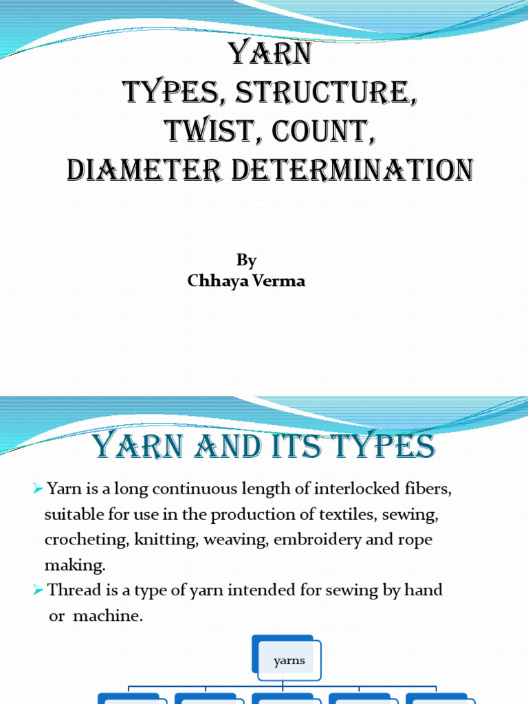 YARN and Its Properties | PDF | Yarn | Textiles