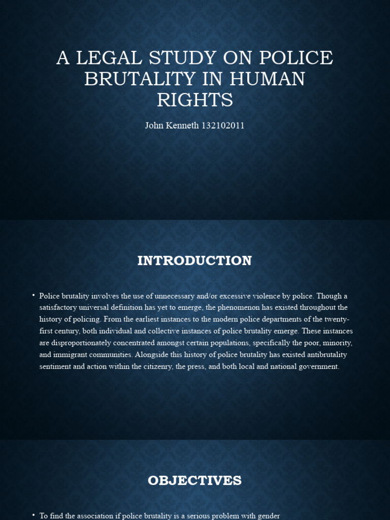 A Legal Study On Police Brutality in Human | PDF | Chi Squared ...