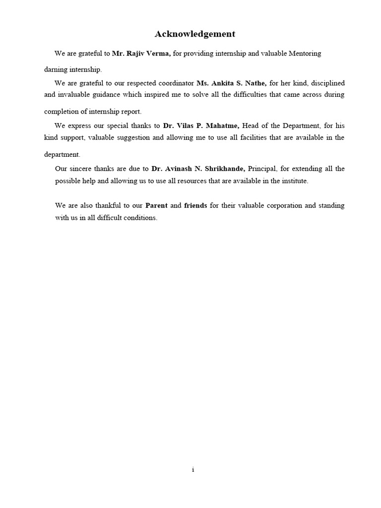 acknowledgement(final) | PDF | Html | Databases